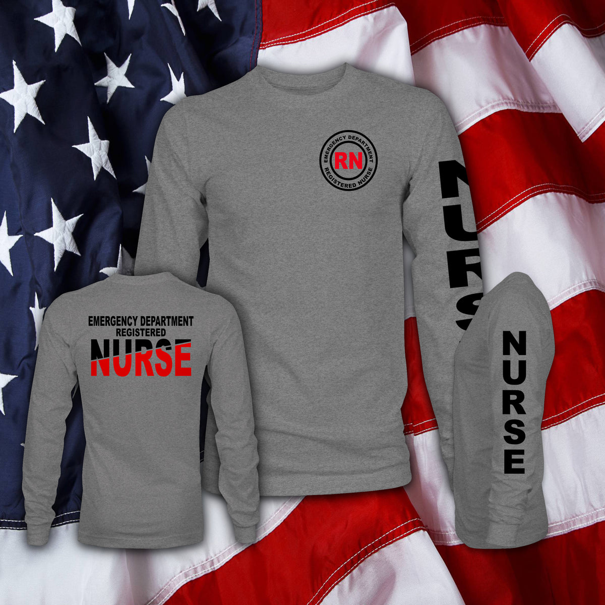 Emergency Department Registered Nurse Long Sleeve – Graphite Gray ...