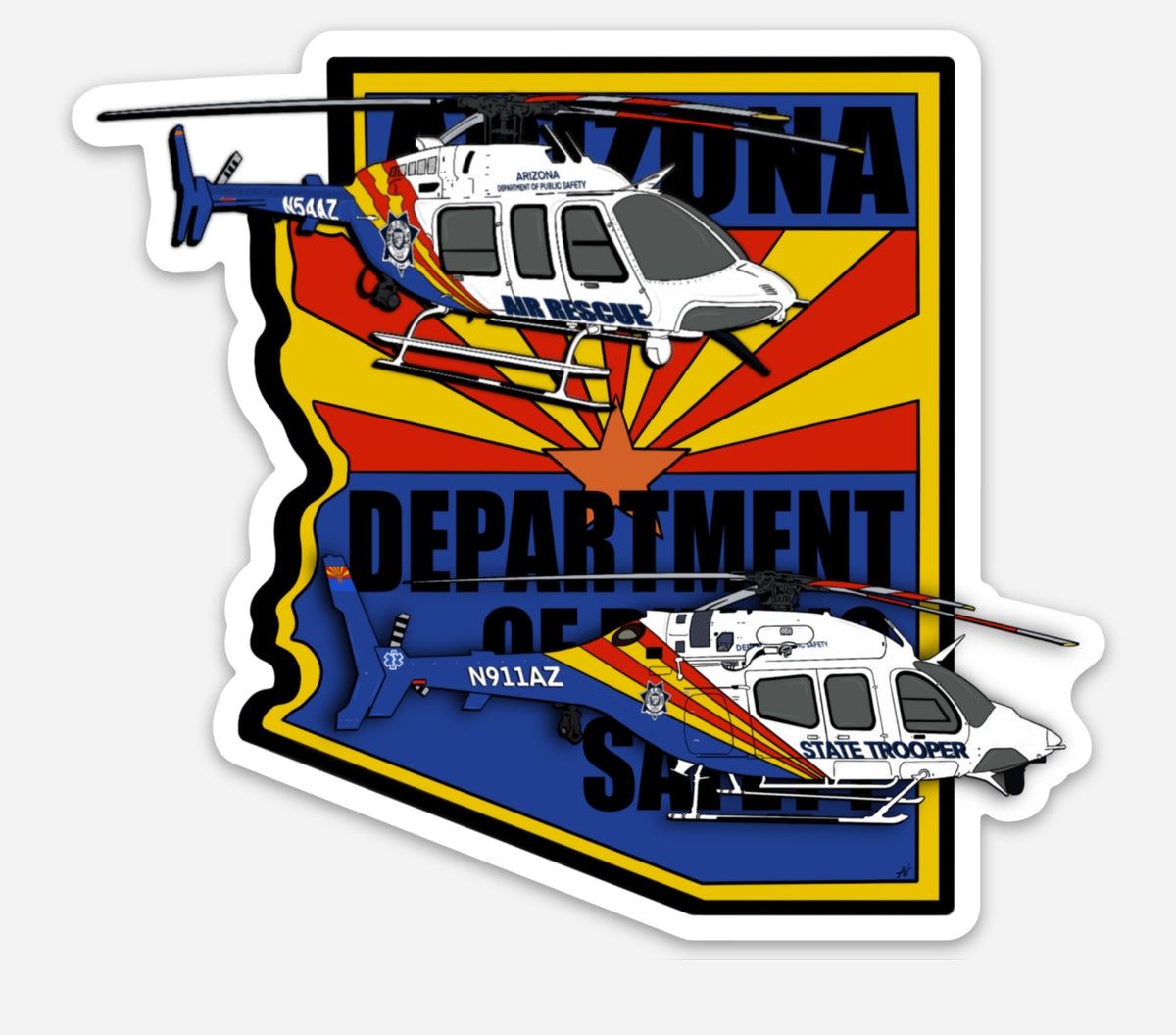 Arizona Department of Public Safety – Air Support Decal – Emergency ...